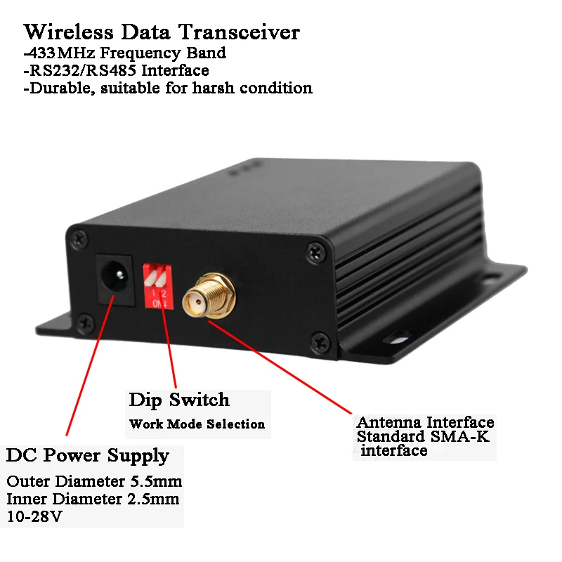 8km 433MHz RS485/RS232 Wireless Data Transmitter/Receiver Gateway ...