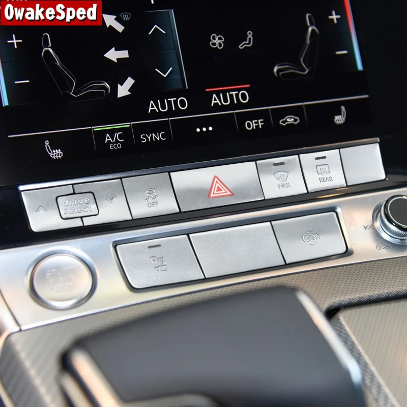 Car Styling Console Multimedia P Buttons Cover Sequins For Audi A6 C8 ...