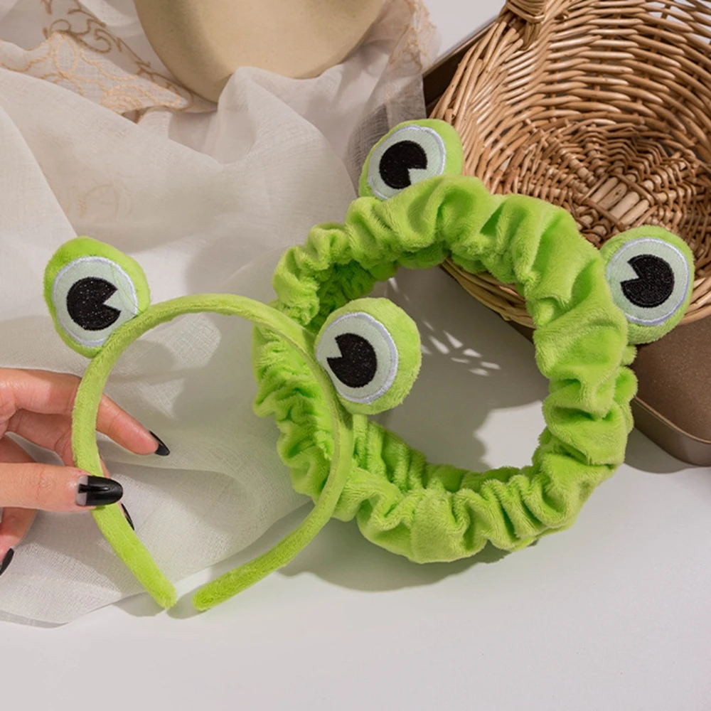 Funny Frog Makeup Headband Wide-brimmed Elastic Hairbands Cute Girls ...