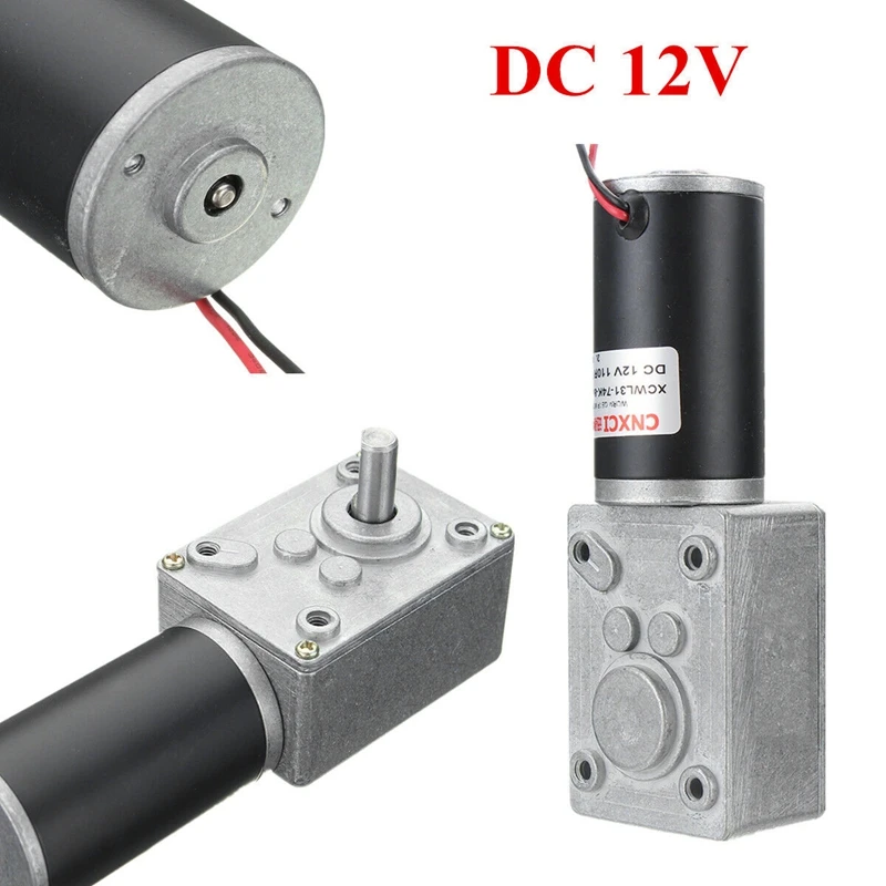 12V Dc Motor High-Torque Worm Gear Motor Dc Motor Reducer Worm Gear ...