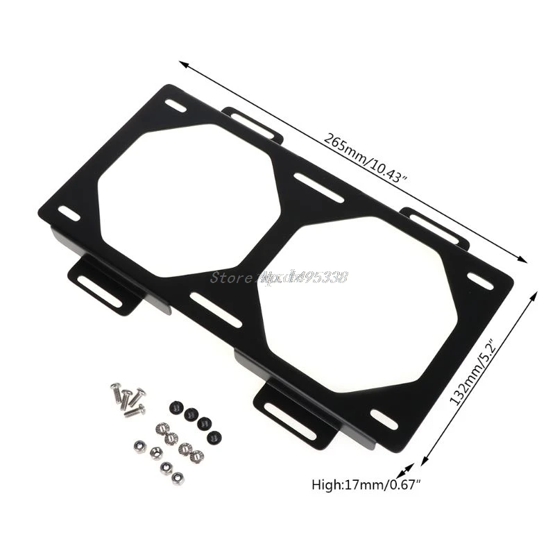 Fan Bracket 240 Radiator Mounting Bracket Water Cooler for 12/14CM Fan ...
