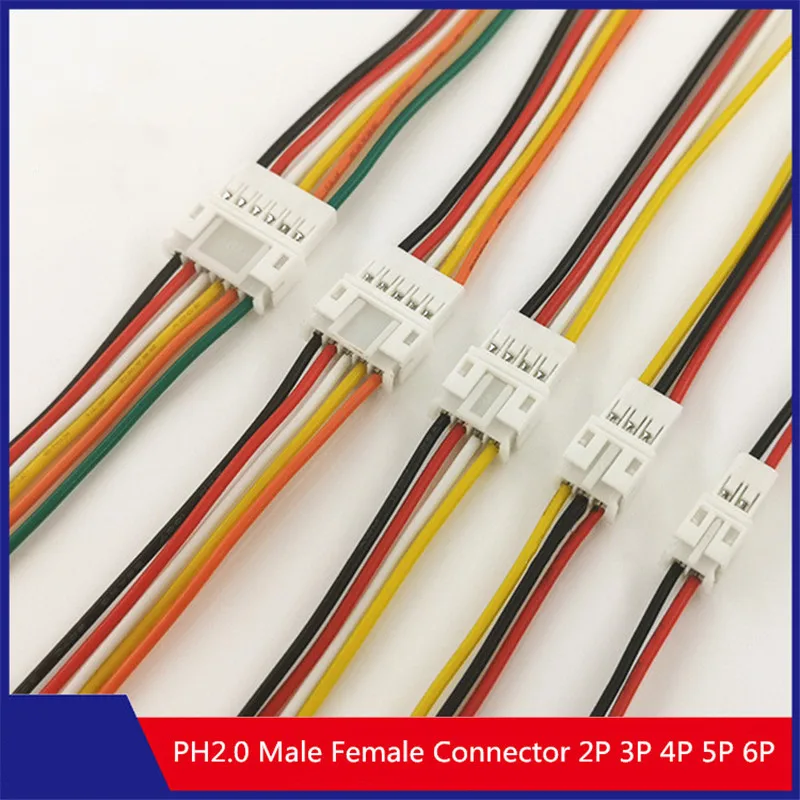 Juego de Cables Micro PH2 JST PH2.0, 2P, 3P, 4P, 5P, 6 pines, conector macho hembra con cable de ...