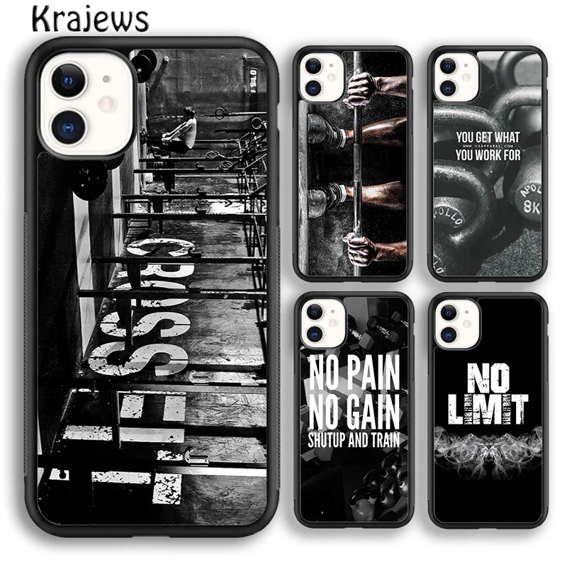 Krajews Training Workout Gym Crossfit Quote Phone Case Cover For iPhone ...