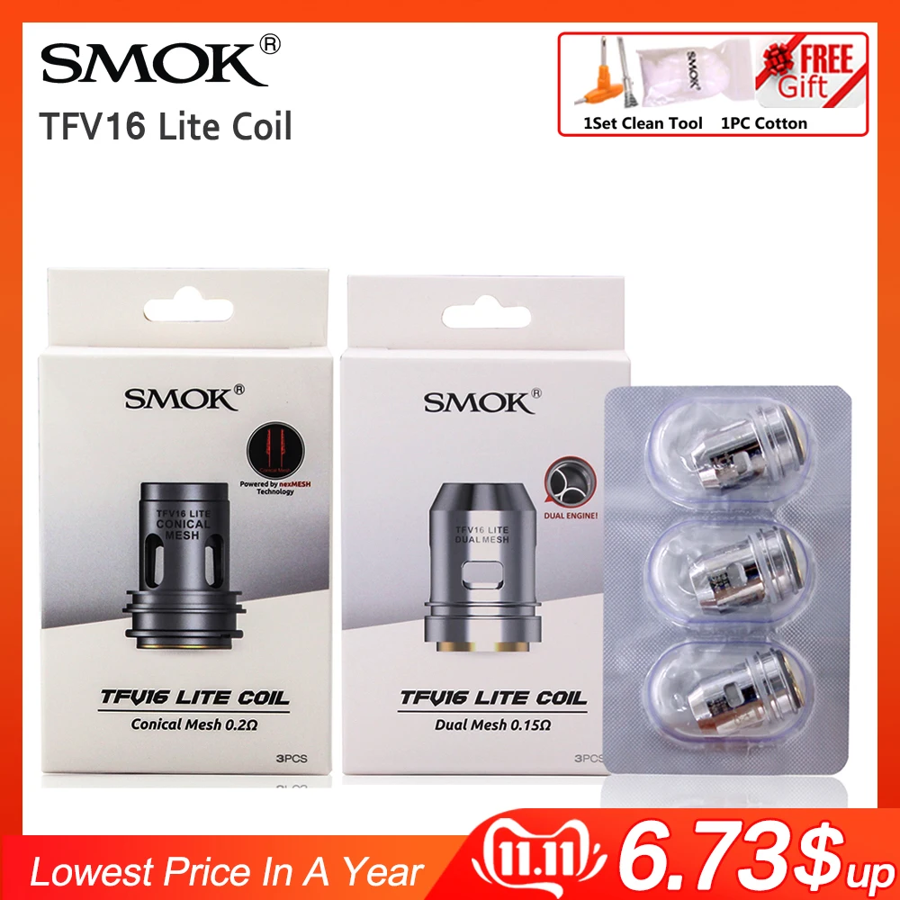 Original-SMOK-TFV16-Lite-Coil-Head-V16-Lite-Core-Resistance-Heater ...