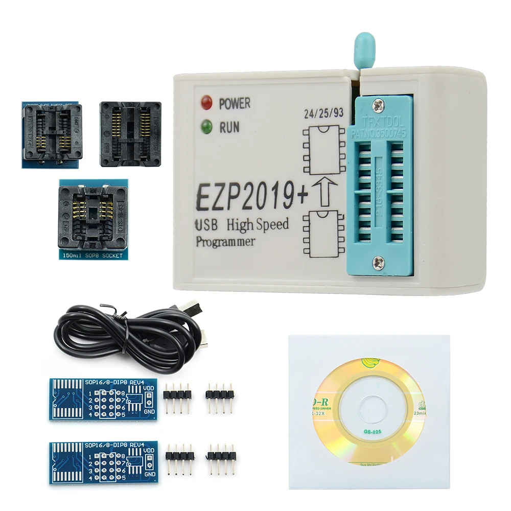 Ensemble complet de programmeur USB SPI EZP2019, haute vitesse, prise ...