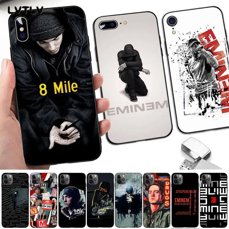 Hip Hop Rapper Eminem rap Phone Case Cover for iPhone 13 8 7 6 6S Plus ...