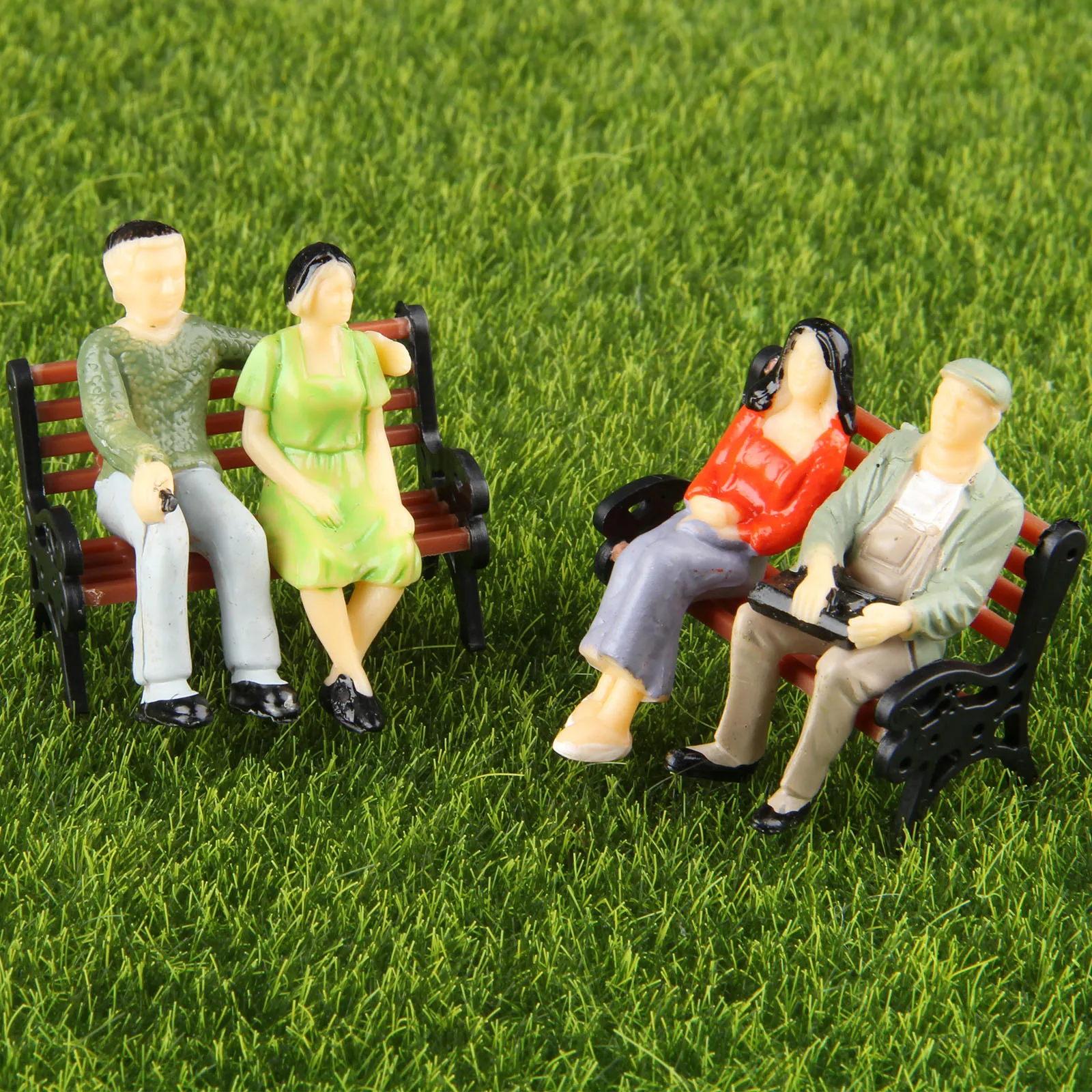 100pcs/lot 1:100 Scale Model Multicolor Miniature Figures Architectural ...