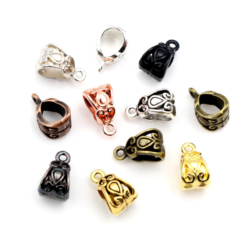 Black Findings Pendant Bail | Pendant Bail Necklaces | Silver Bails ...