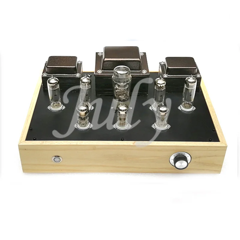 6P14 push pull tube power amplifier, stereo push pull Class A amplifier, 15W * 2, frequency ...