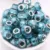 10pcs Rondelle Glitter Round Big Hole Murano Resin Beads Spacer Fit ...