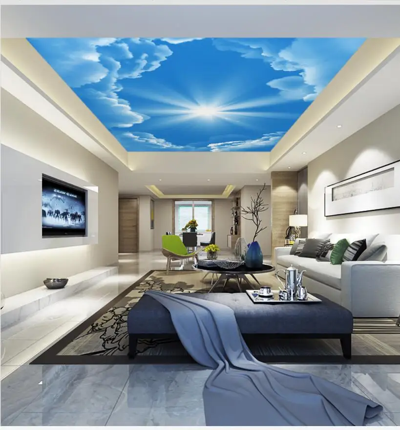 Wallpaper-Pemandangan-Indah-Mural-Langit-langit-3d-Wallpaper-Langit ...