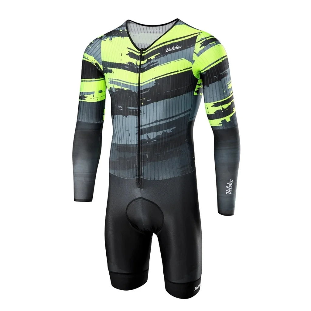 VELOTEC Professional Team Cycling Aero One-Piece Suit Long Sleeve ...
