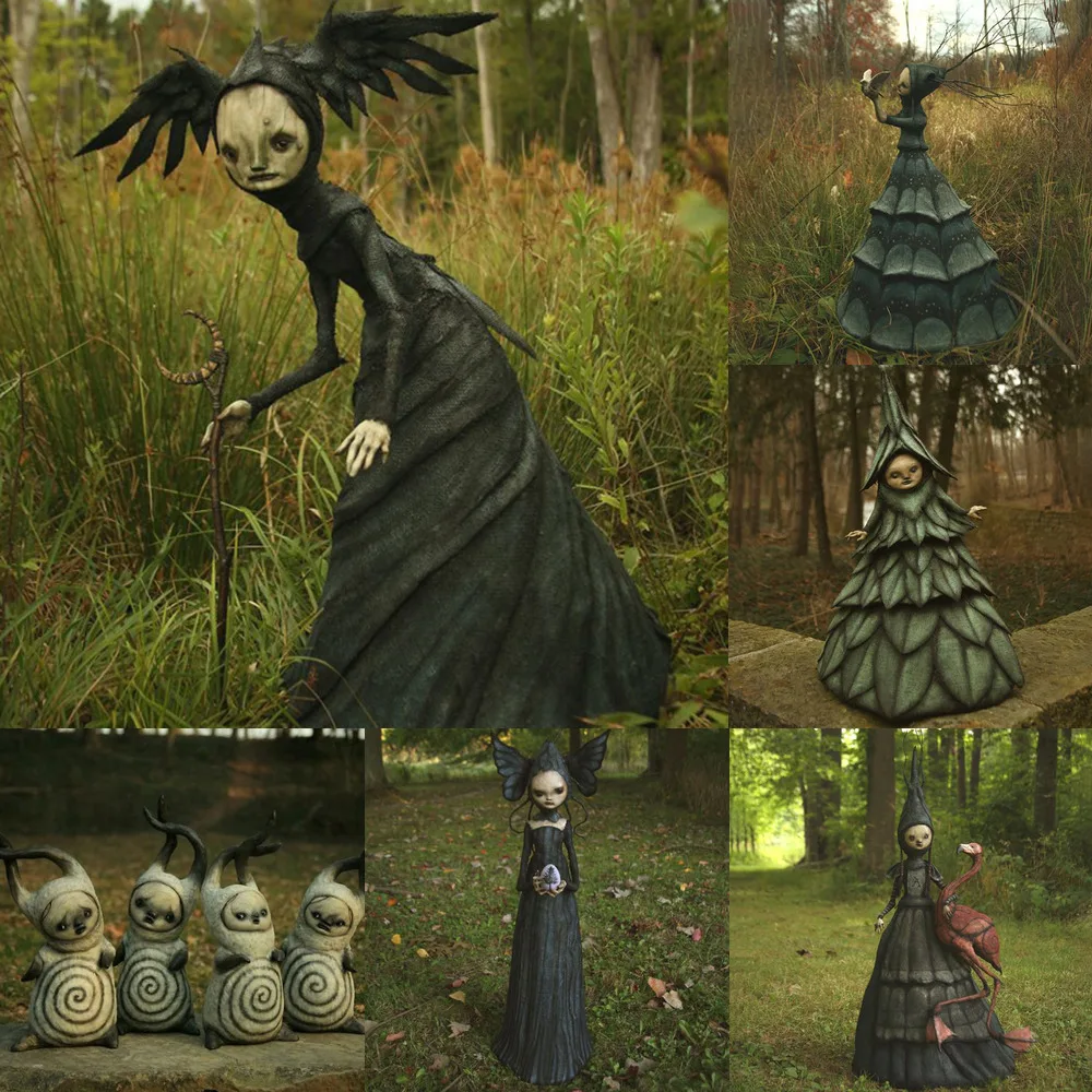 Resin Nightmare Witch Statue Crafts Patio Witch Garden Decoration ...