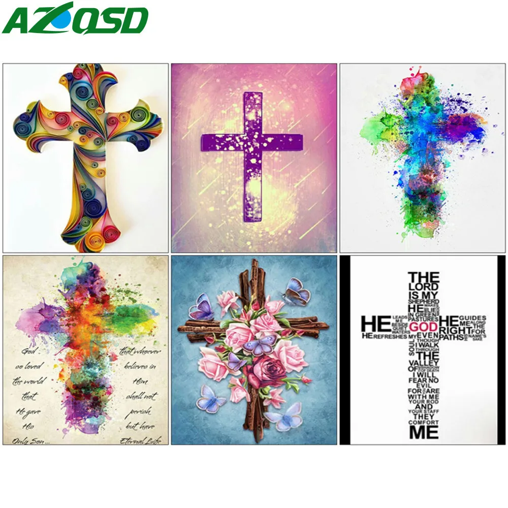 Colorful Cross Painting