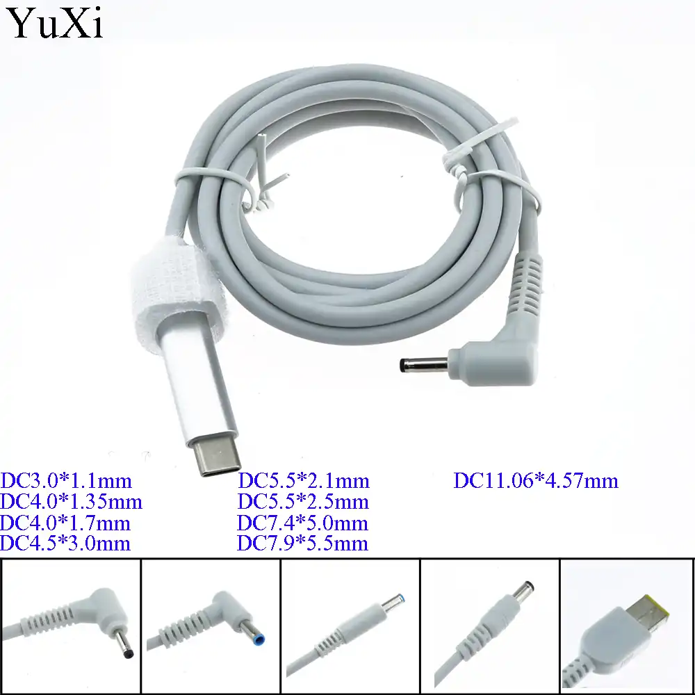 USB Type C to 4.0x1.7 7.9x5.5 7.4x5.0 3.0x1.1 4.0x1.35 5.5x2.5mm Male ...