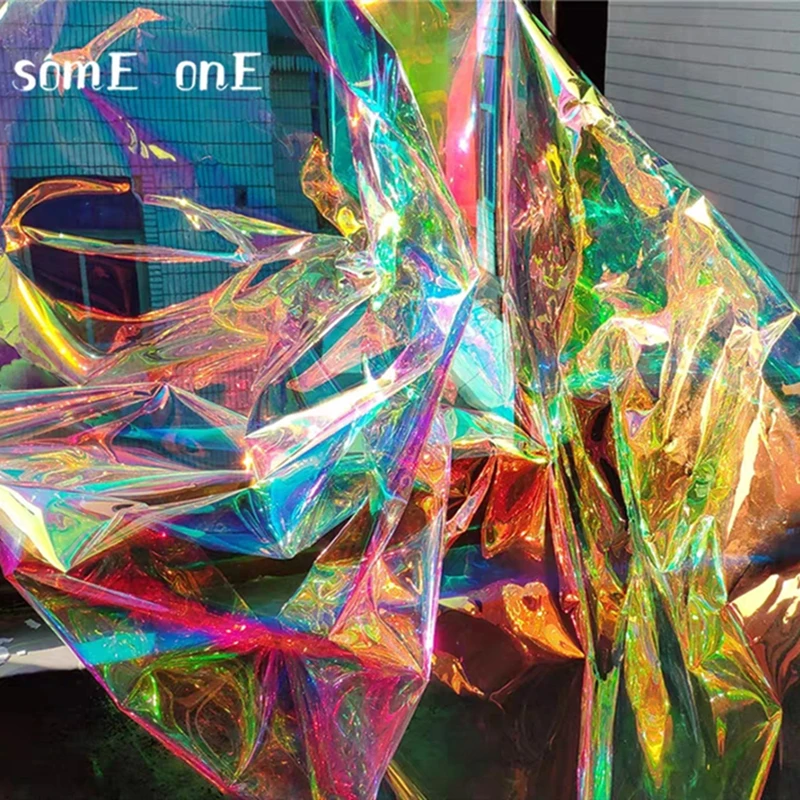 0.2mm Iridescent Tpu Fabric Laser Pvc Plastic Film Diy Waterproof ...