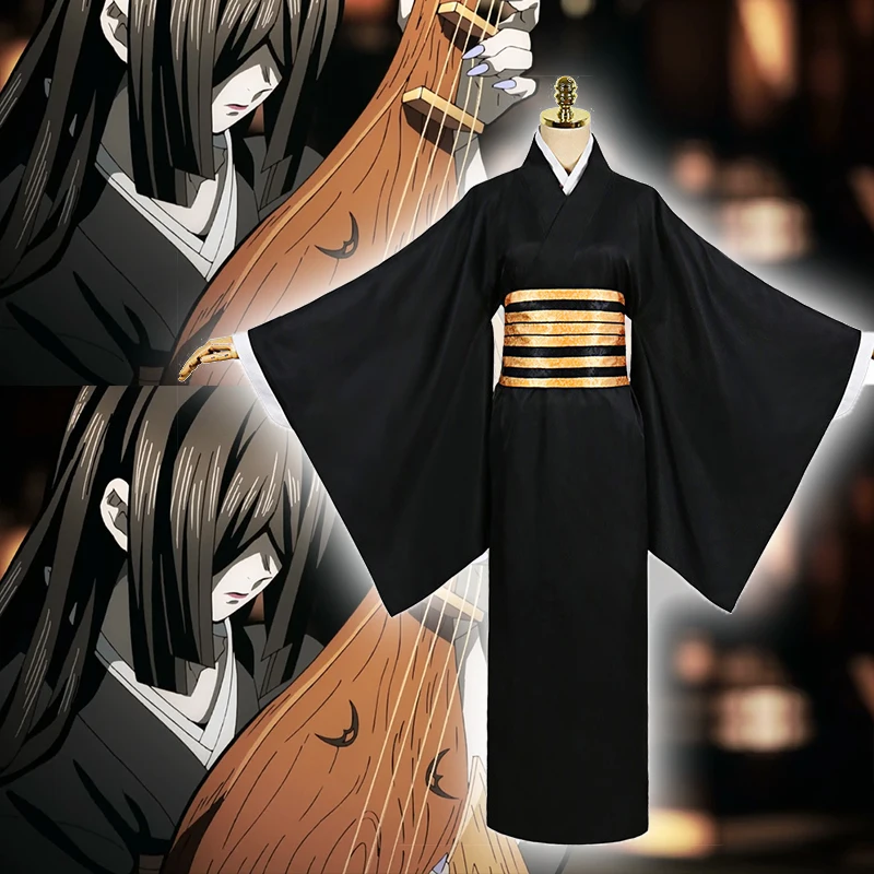 Anime Comic Demon Slayer Kimetsu No Yaiba Cosplay Costumes Nakime Juuni ...