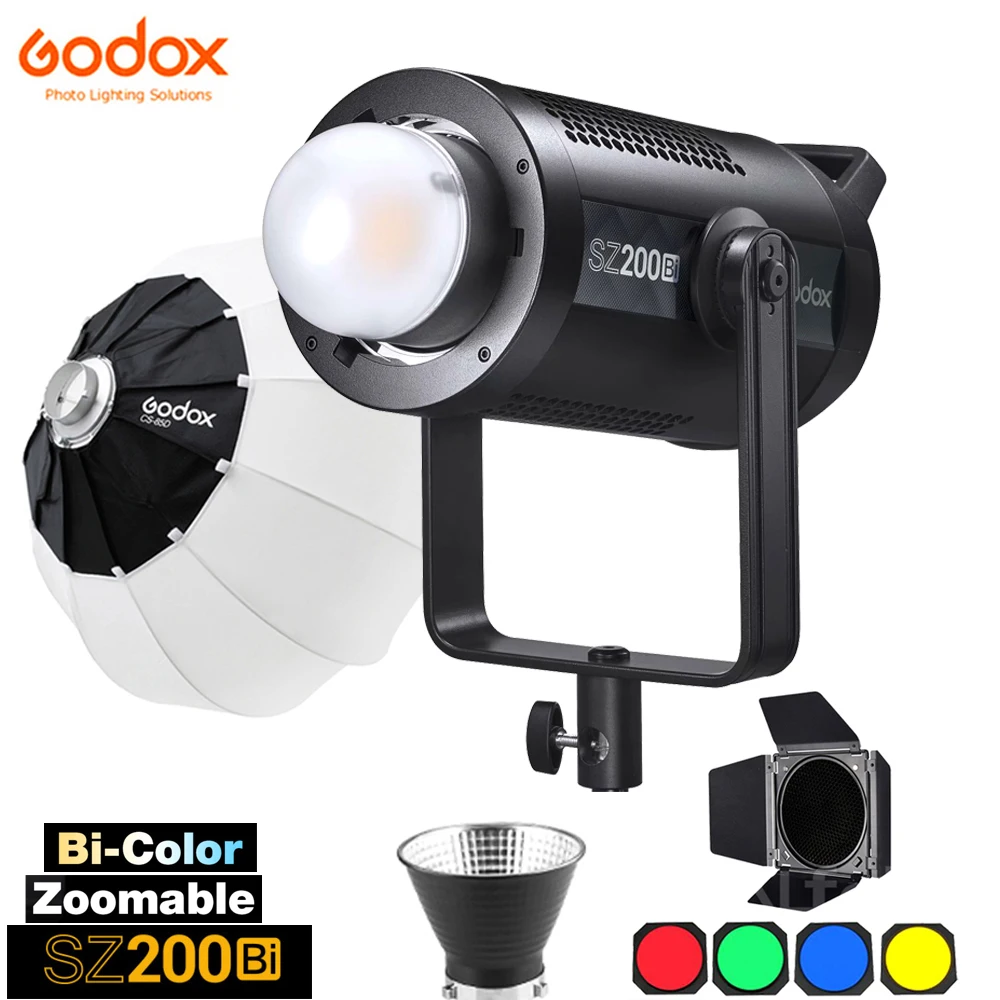Godox-SZ200Bi-Bi-color-Zoomable-LED-Video-Light-200W-2800-6500K-FX ...