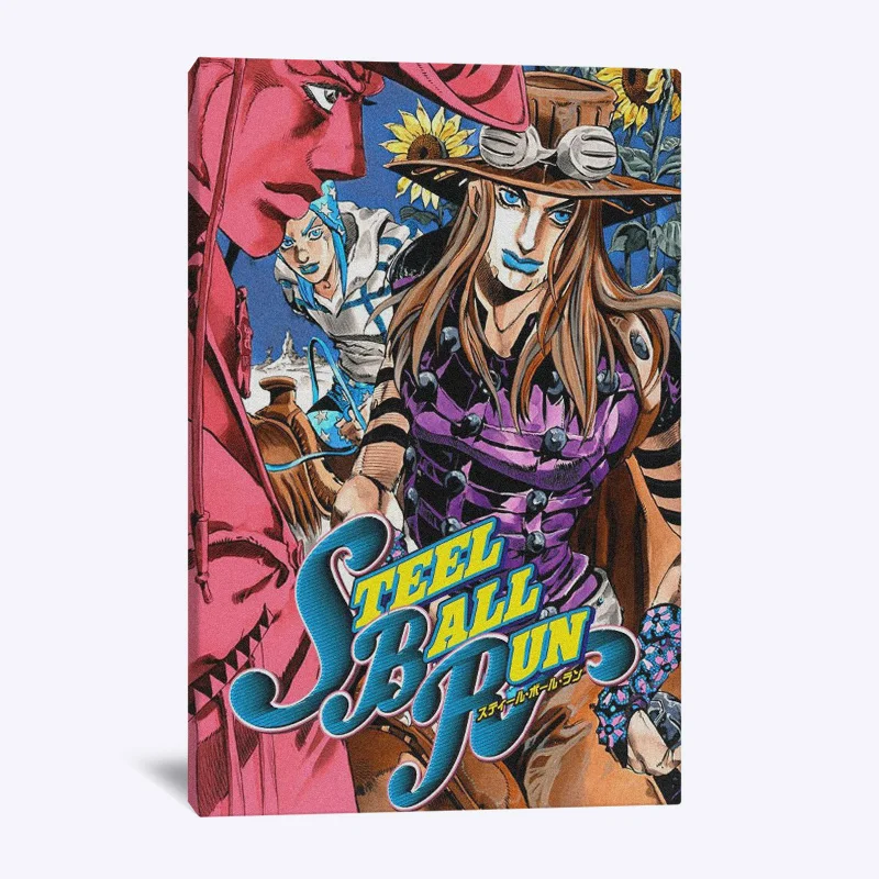 JOJO's Part 7 Steel Ball Run SBR Anime Wall Art Canvas Decoration ...