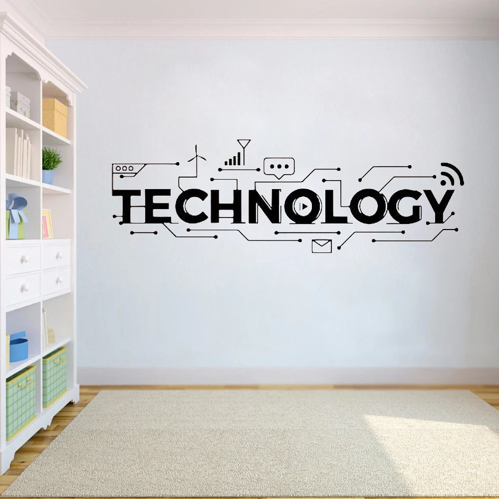 Technology-Wall-Vinyl-Sticker-Science-Education-School-Art-Design ...