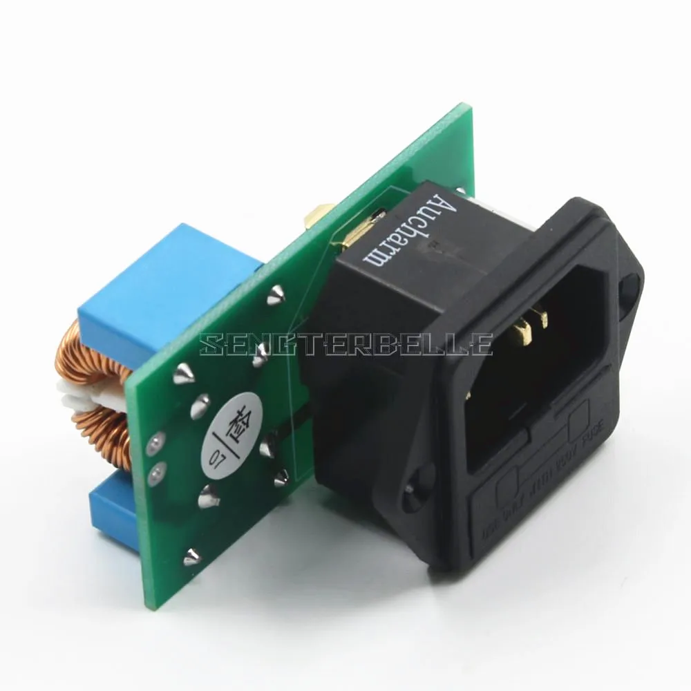 Gold-Plated-AC-Power-Tail-Plug-In-4A-EMI-Filter-Socket-For-HIFI-Speaker ...