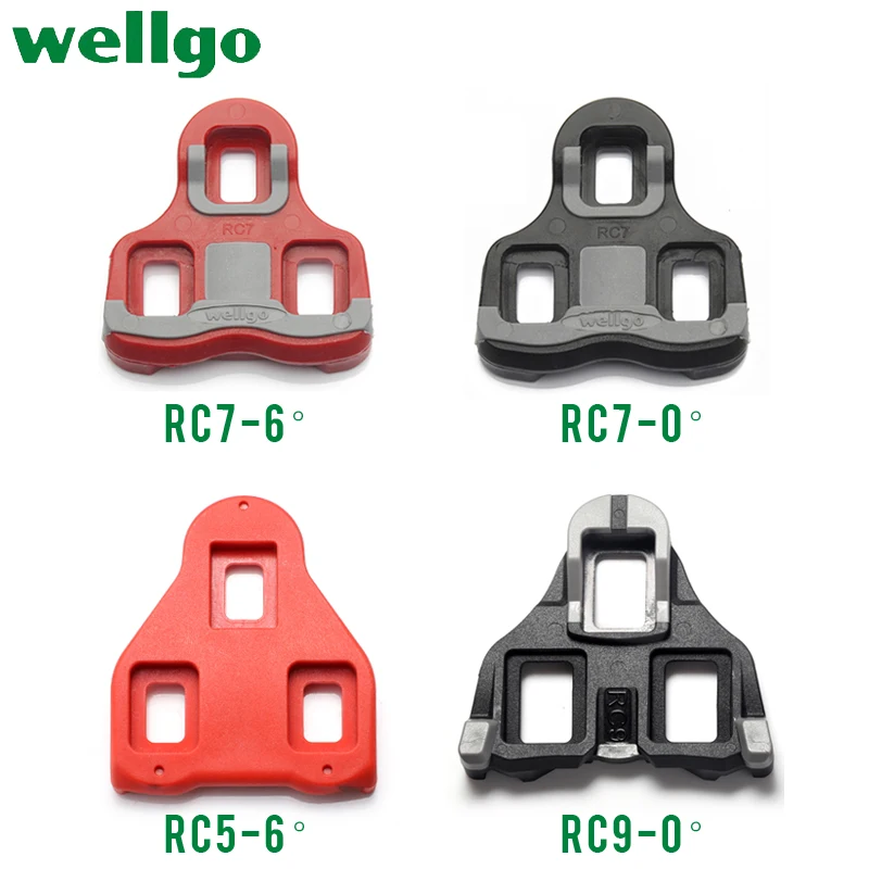 Wellgo calas Para pedales de bicicleta, accesorios RC7 negro/rojo para ...