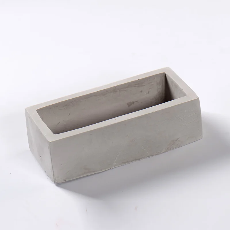 Rectangle Silicone Concrete Mold Handmade Flower Pot Mould Cement ...