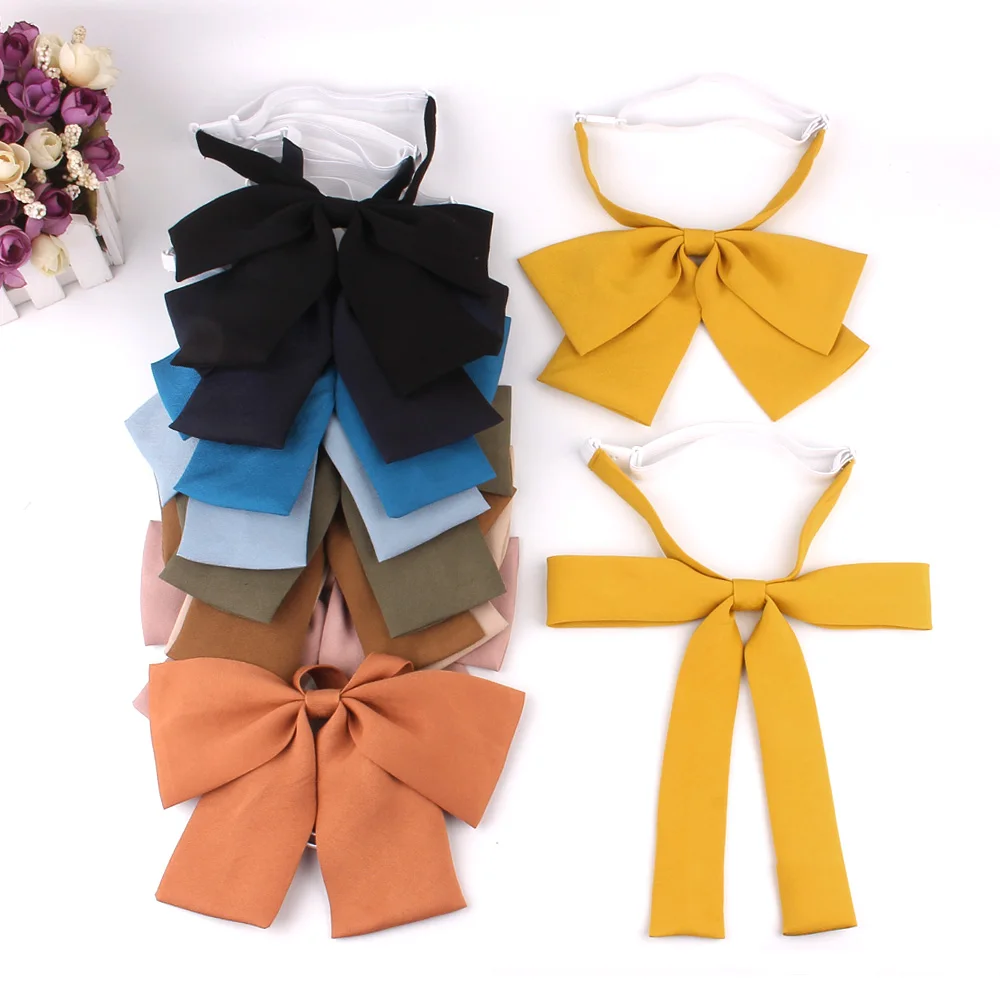 Ladies-Oversize-Bowtie-Casual-Bow-tie-For-Women-Uniform-Collar-Butterf ...