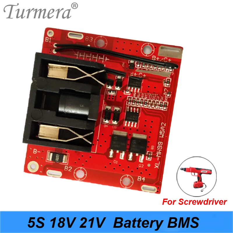 5S 18v 21v 20a li ion bateria de lítio bms 18650 bateria chave de fenda shura carregador placa ...
