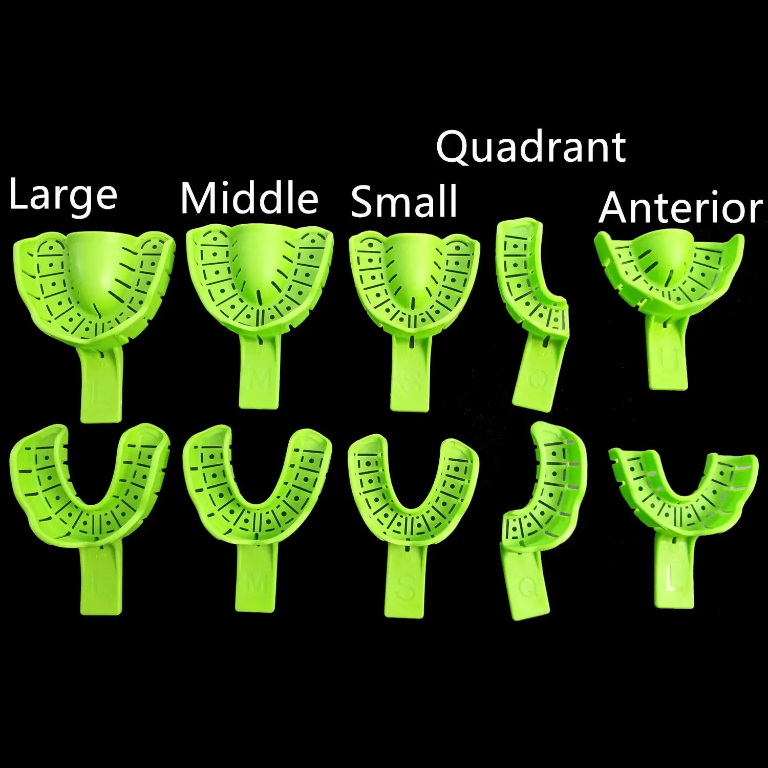 10pcs-Set-Dental-Plastic-Impression-Implant-Tray-Quadrant-Anterior ...