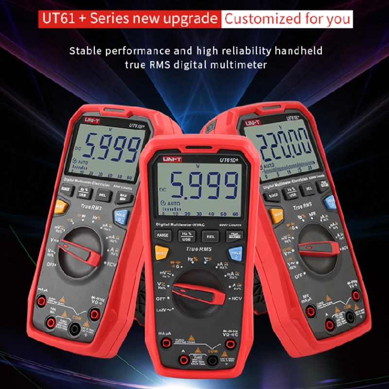 UNI-T-UT61B-UT61E-UT61D-Smart-Professional-Digital-Multimeter-Tester ...
