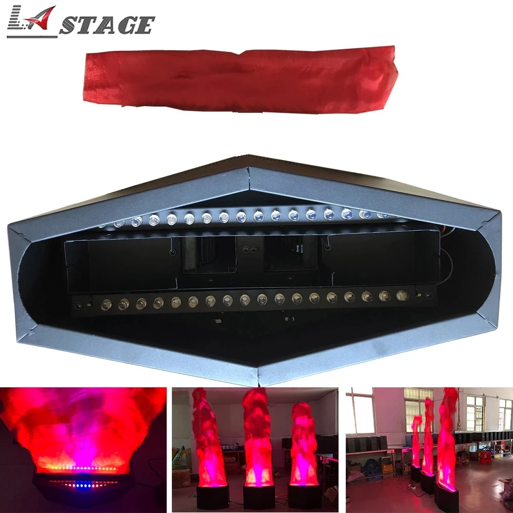 Free-Shipping-1-8M-Fake-Fire-Flame-Stage-Lights-36pcs-Led-Cloth-Silk ...
