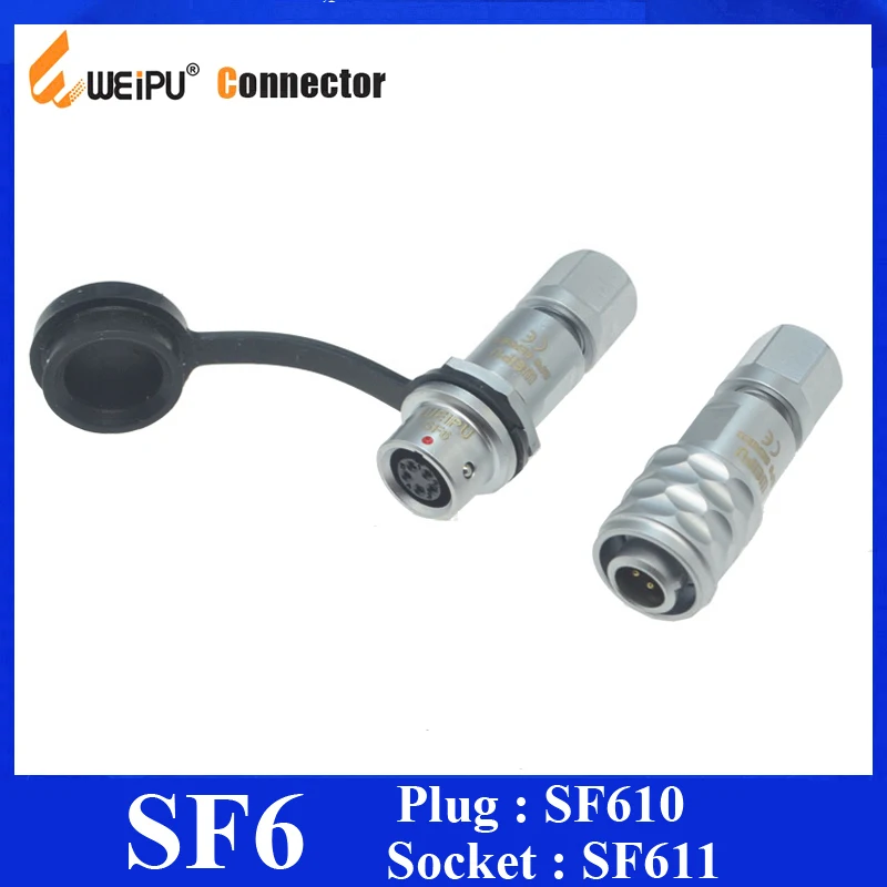 Original Weipu SF6 Connector SF6 2 3 4 5 Pin Male Cable Plug Female In ...