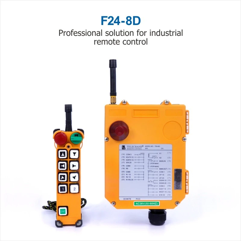 Telecrane F24-8d F24 8d F248d 8 Two-steps Pushbuttons Wireless Industrial Electric Hoist And Eot ...