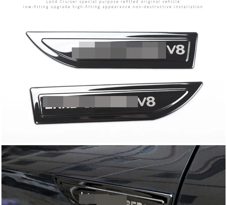 Side Vents Car Body Sticker Emblem For Toyota Land Cruiser 200 LC200 ...