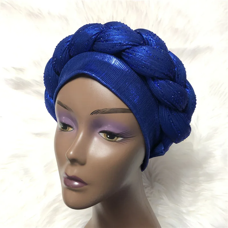 Hijab Caps Aso Oke Gele African Cap Headtie Already Made Gele Head Wrap ...