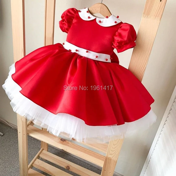 Childresn Clothes Birthday Red Dresss Vestidos infantil Sleeveless ...