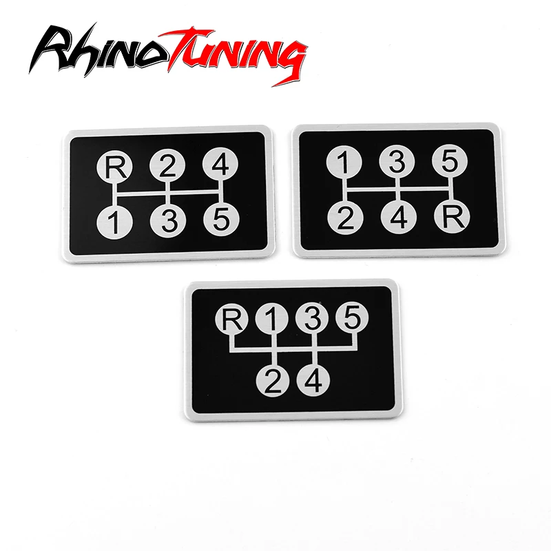 RhinoTuning-1pc-Aluminum-Car-Stickers-Manual-Shift-Plate-5-Speed ...