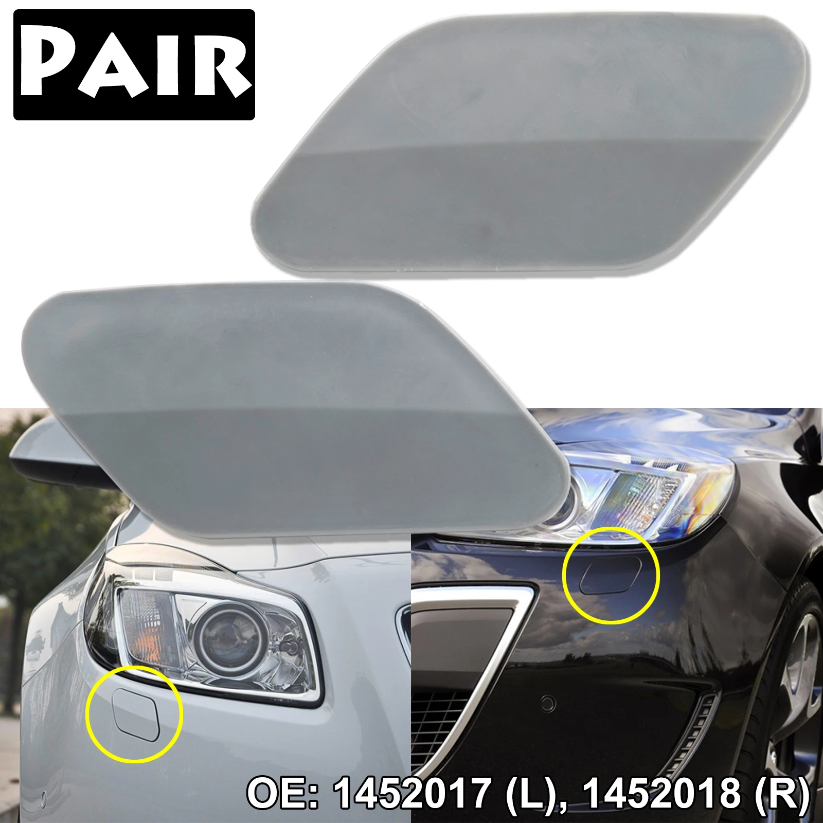 Car-Headlight-Washer-Nozzle-Jet-Cover-Right-Left-Headlamp-Cap-1452018 ...