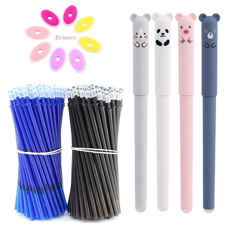 Kawaii-Animal-Print-Erasable-Gel-Pens-0-5mm-Waterproof-Blue-Black-Gel ...