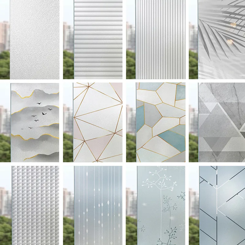 scenery-pattern-window-frosted-glass-sticker-opaque-bathroom-toilet ...