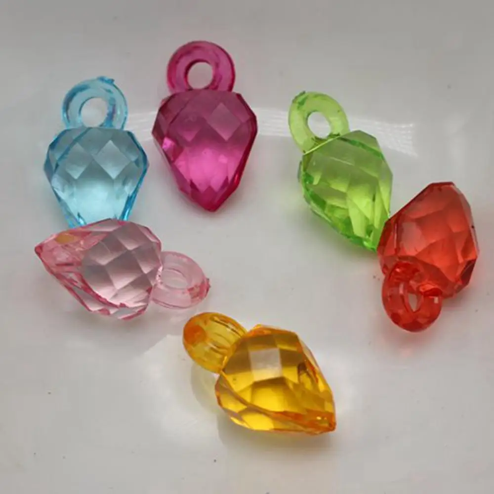 100-Mixed-Color-Transparent-Acrylic-Faceted-Teardrop-Pendants-16X10mm ...