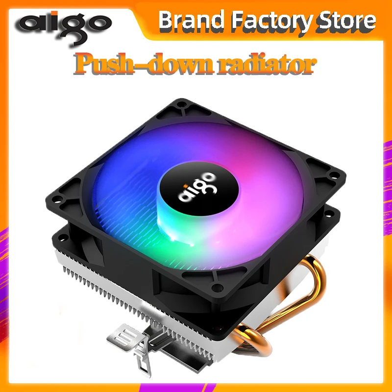 Aigo PC CPU Cooling Fan Cooler 2 Copper tube CPU Cooler Fan Radiator ...