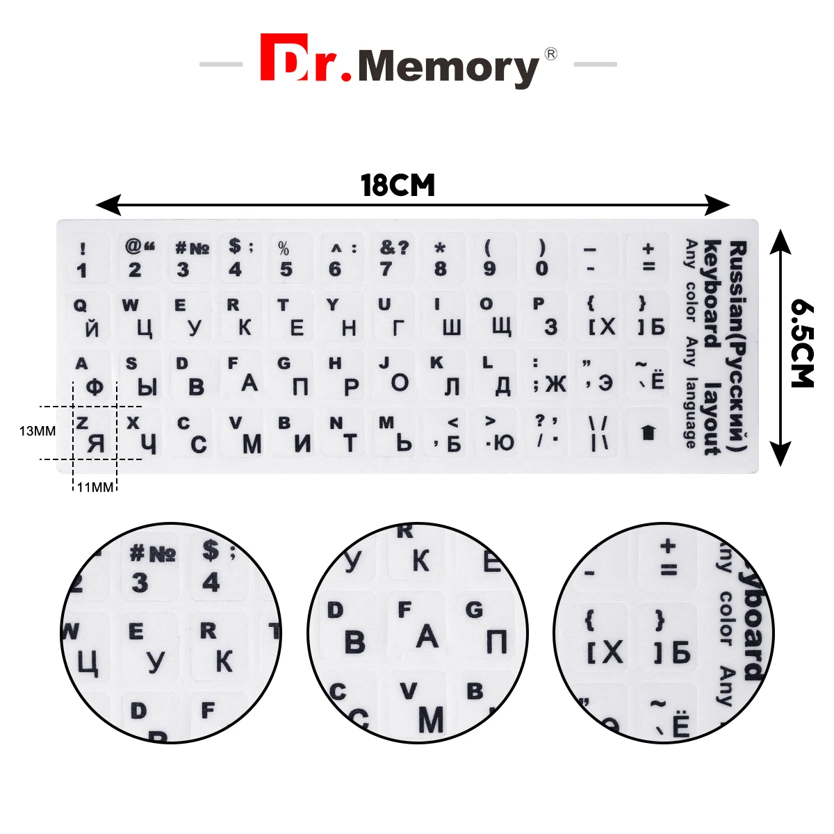 Russian Laptop Keyboard Stickers Letter For Notebook Desktop Pc ...