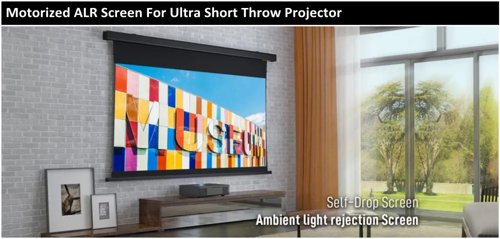 New Generation Laser TV Self-Rising Screen ALR Electric Motorised Tab ...