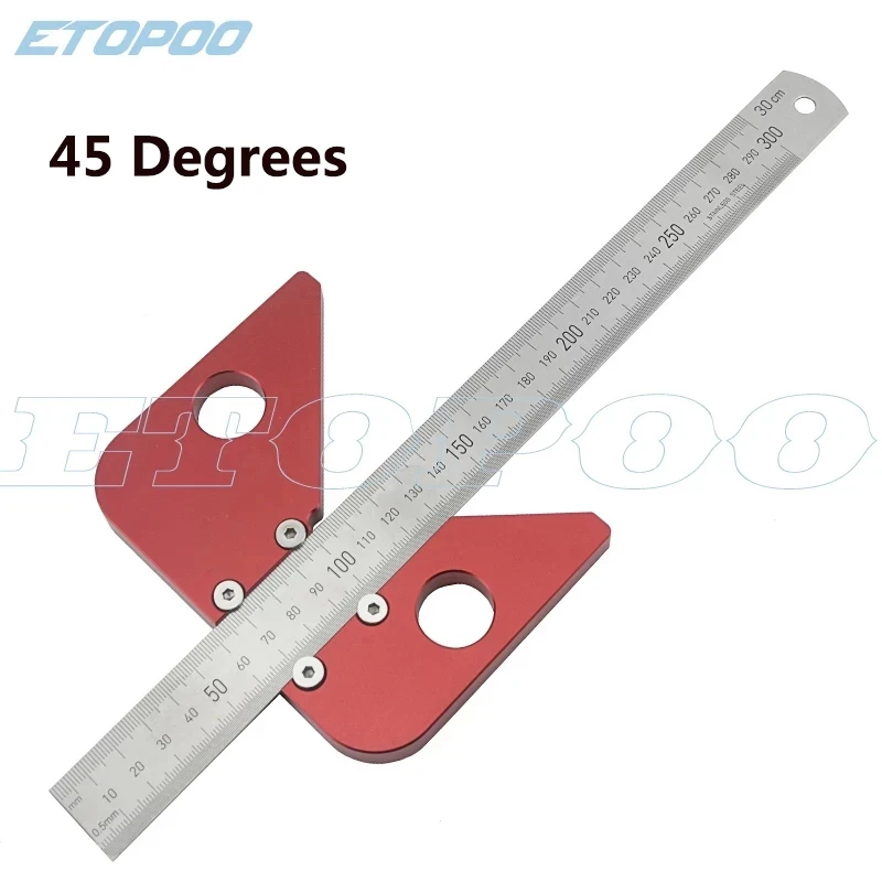 45 Degrees Center Scribe Square Center line Measuring Tool Aluminum ...