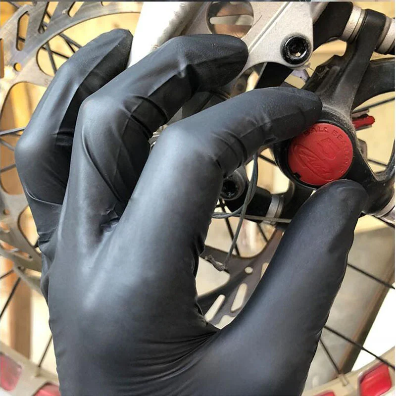 Gant ménage-vaisselle,Gants roses jetables en caoutchouc Nitrile,100 ...