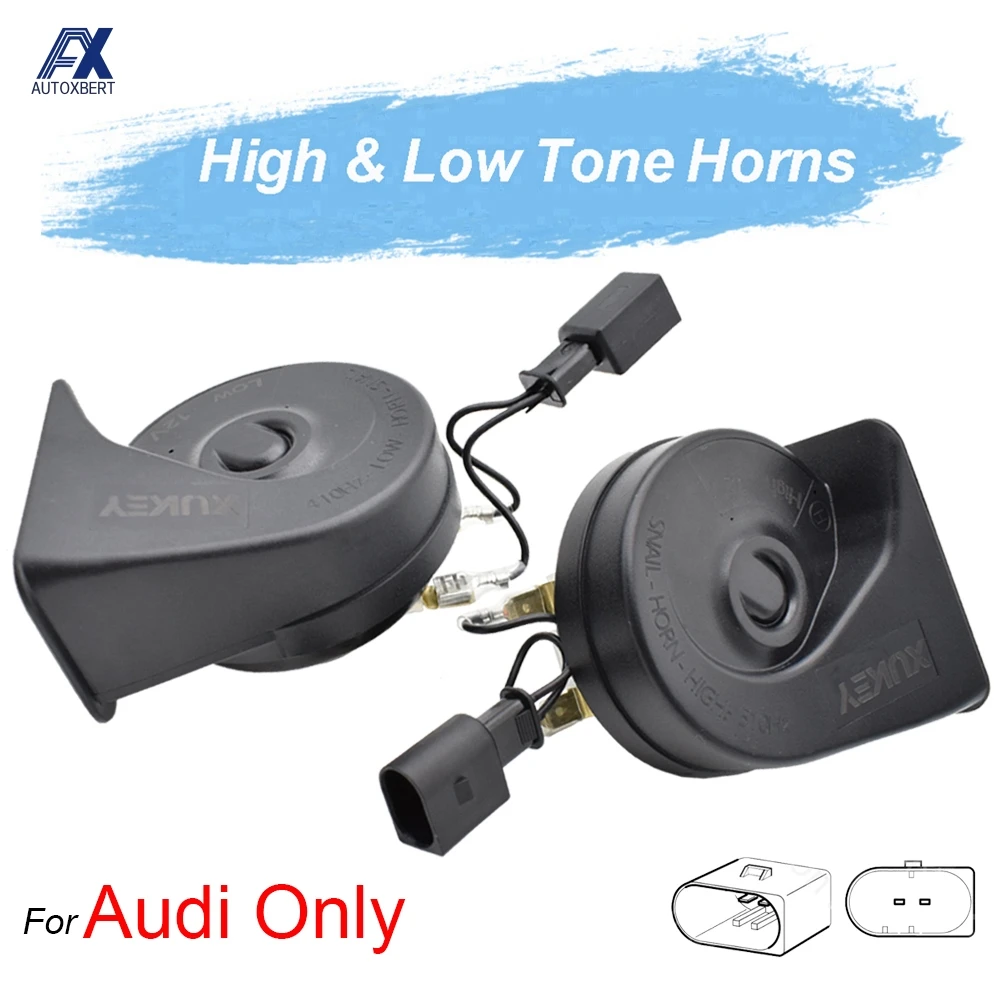 Twin Tone Car Horn Snail Horn For Audi A1 A3 A4 A5 A6 A7 A8 Q2 Q3 Q5 Q7 ...