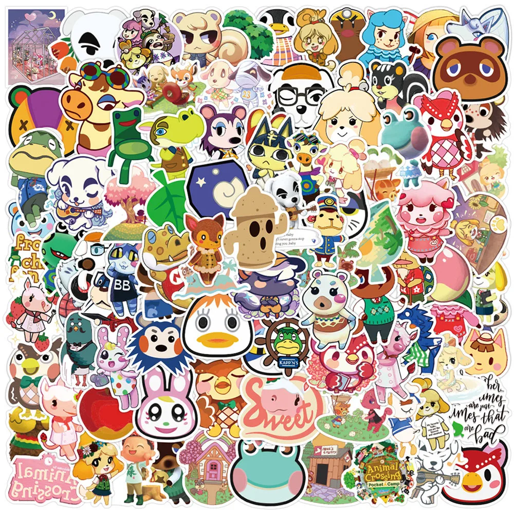 10-30-50-100pcs-Cute-Game-Animal-Crossing-Graffiti-Stickers-Cartoon ...
