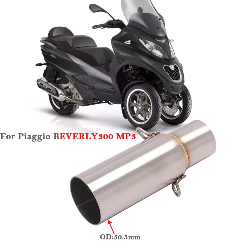 Motorcycle Exhaust Muffler Middle Link Pipe For Piaggio Beverly 125 300 ...